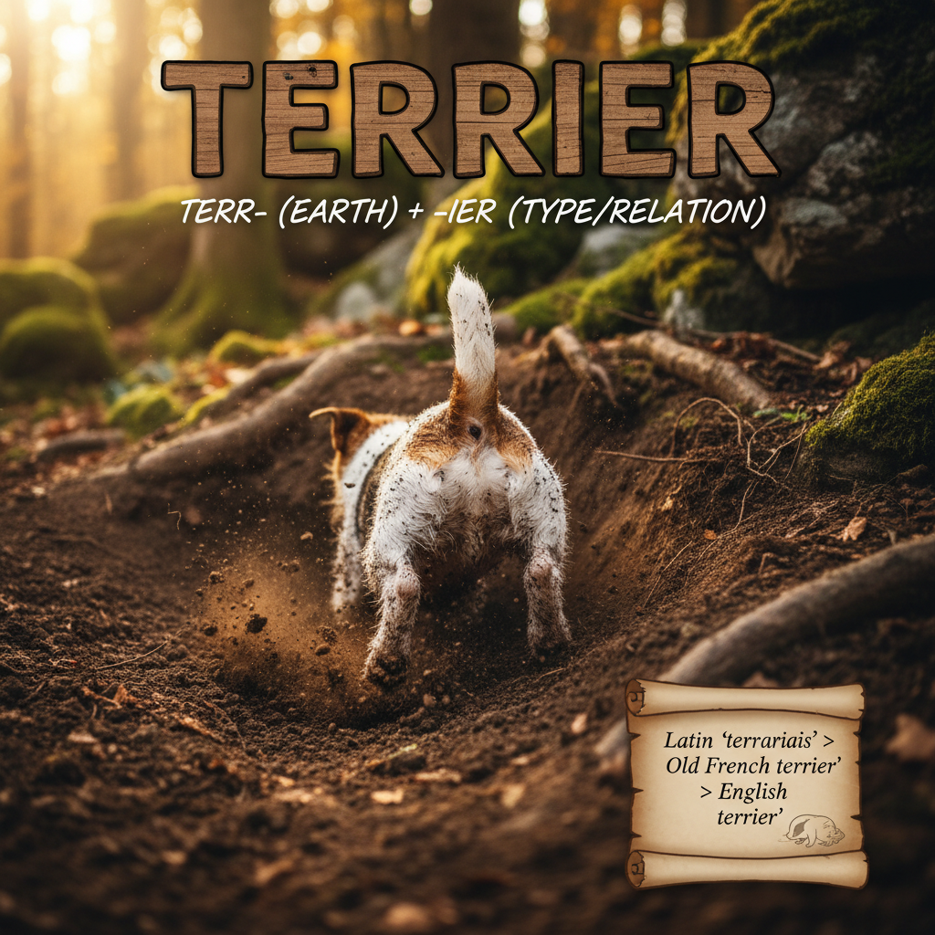terrier - terrier meaning | Learn English Vocabulary - LexiTalk AI